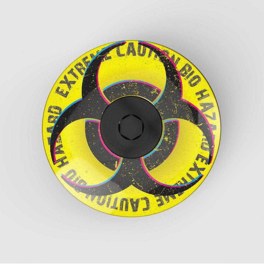 Bio Hazard Headset Stem Cap | Top Cap – Ratherberiding | Custom Stemcaps