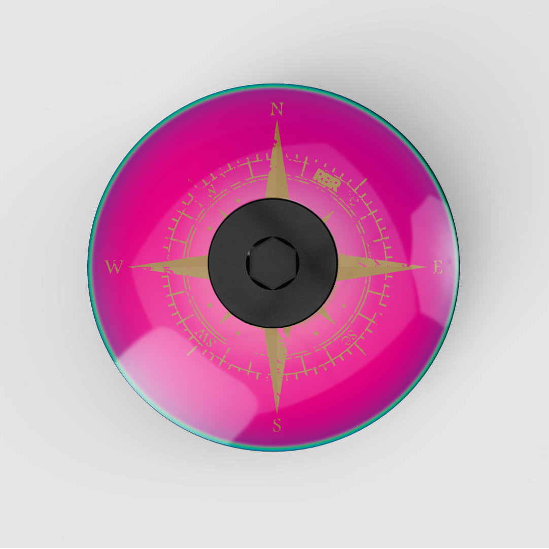 Compass Headset Stem Cap | Top Cap – Ratherberiding | Custom Stemcaps